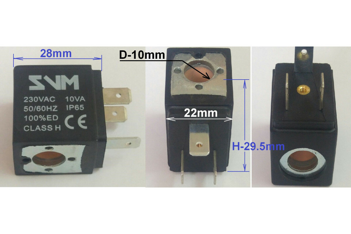 Катушка клапана SVM VE412 для кофемашин, кофеварок и парогенераторов