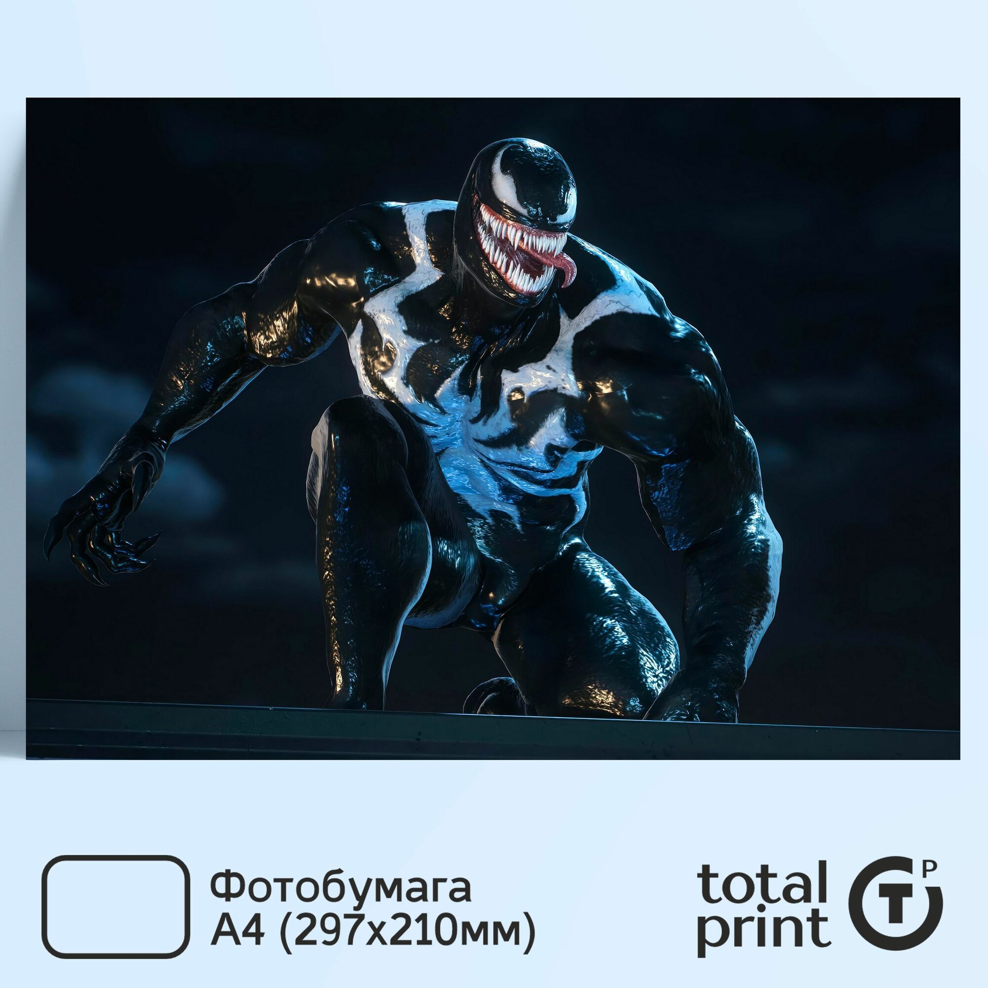 TotalPrint Постер для интерьера, Веном - Venom, А4(21х29.7см)