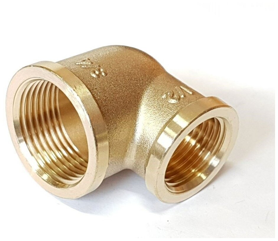 Угол латунный переходной с внутренней резьбой 3/4"х1/2" Tim LF032
