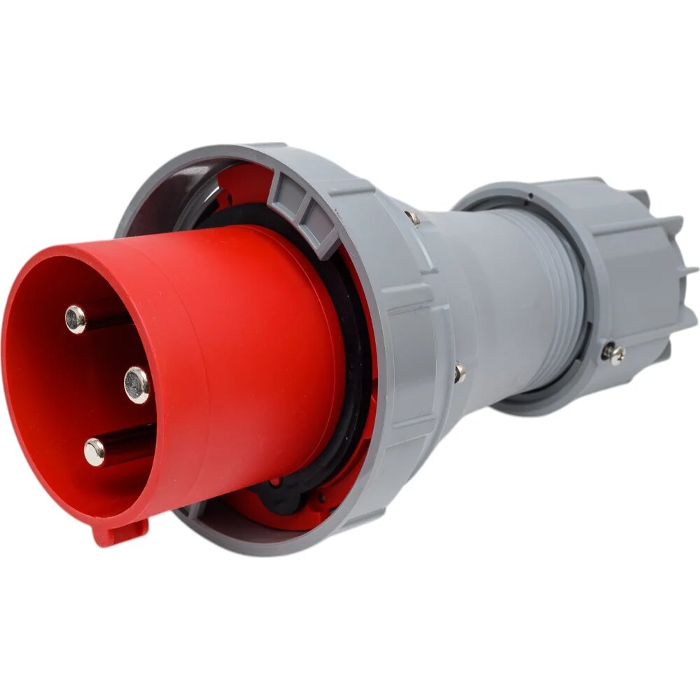 Кабельная вилка ABL 3Р 125А 400V IP67, поликарбонатный корпус, заземлённая, предназначена для кабельной установки