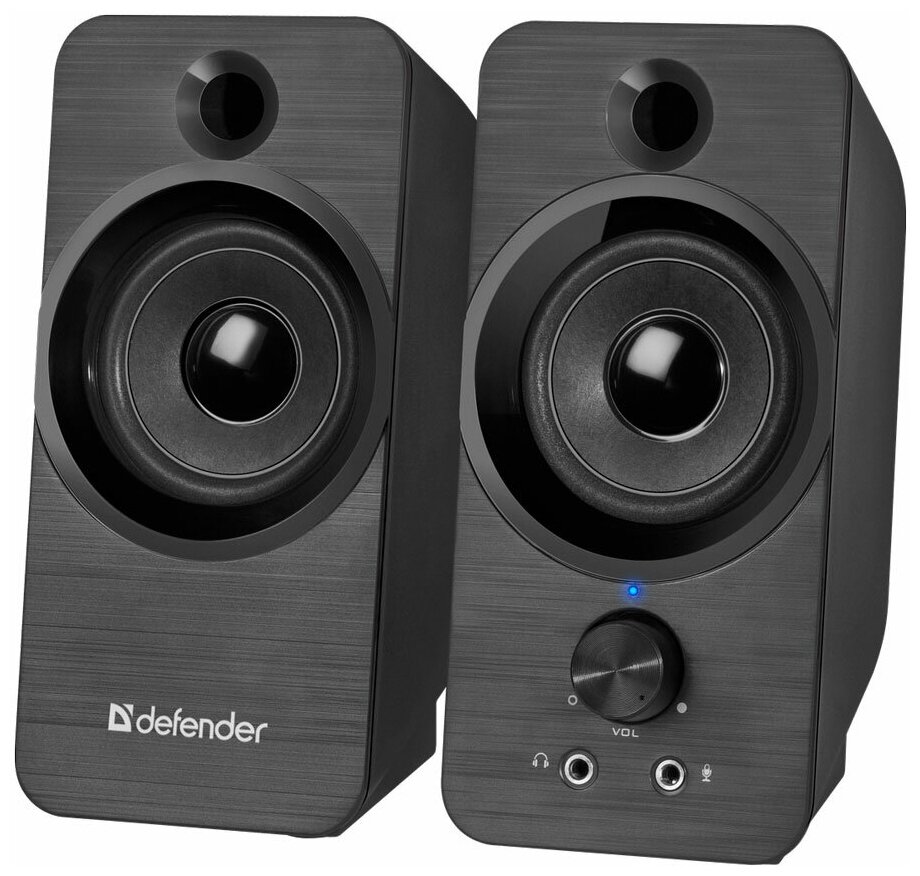Акустическая 2.0 система Defender SPK-190 черный 8 Вт питание от USB (65190)