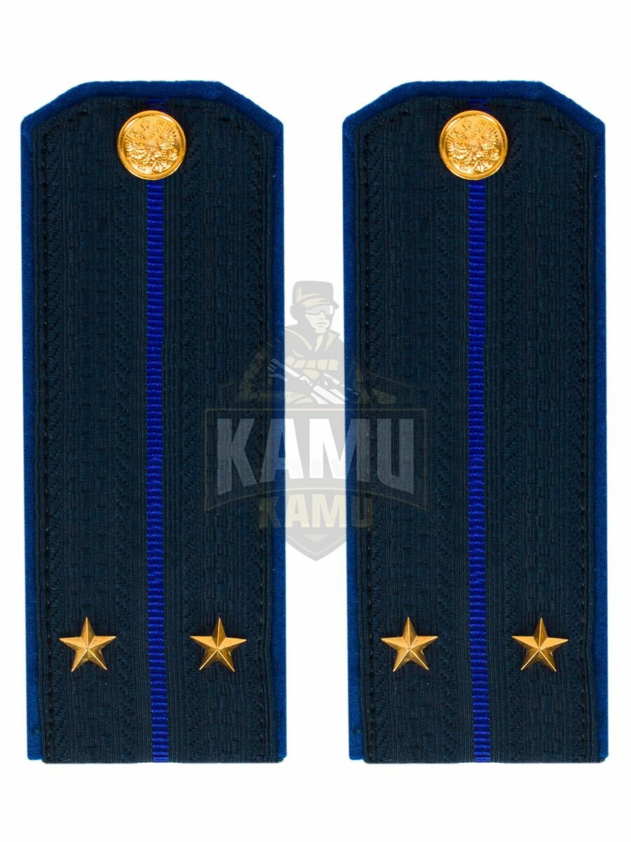 Погоны ФСБ на китель цвет синий картон, звание Лейтенант 14х5,5см 751507