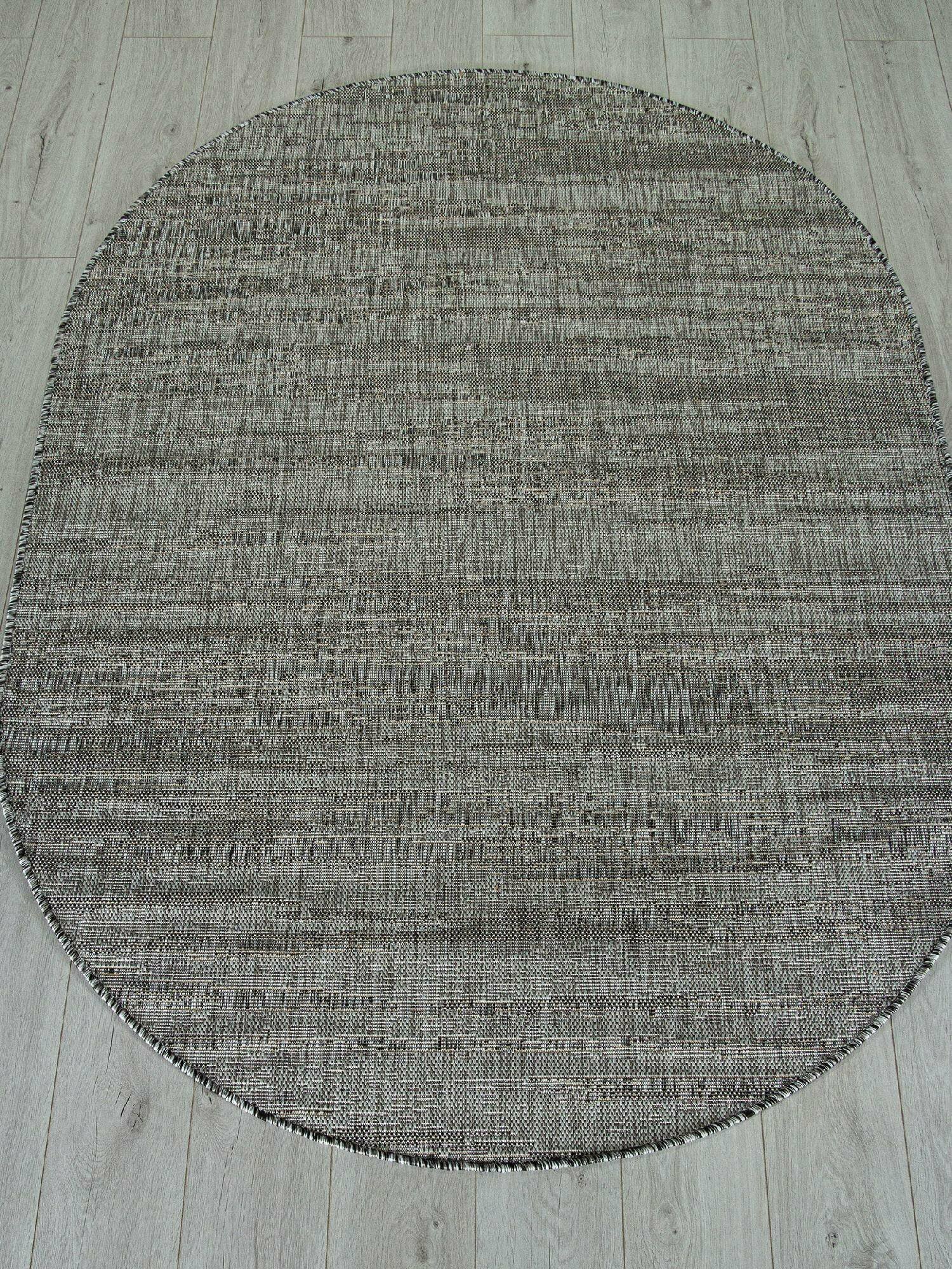 Ковер Овальный на пол на кухню в гостиную 120х170 см современный безворсовый 401618 Kover-Russia