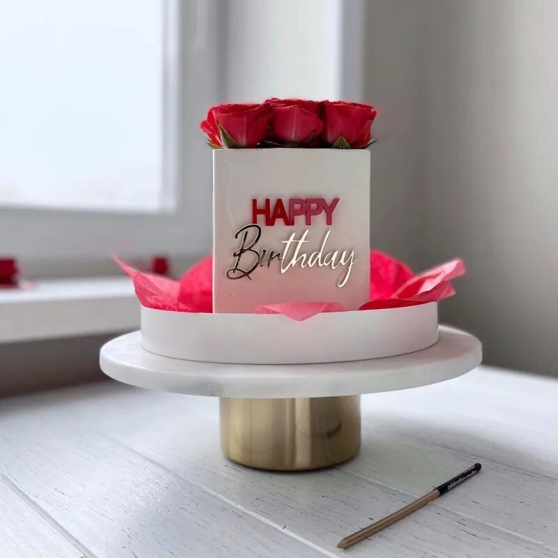Топпер для торта "Маленький принц" с лисой, черный, золотой, 10 — фото 1