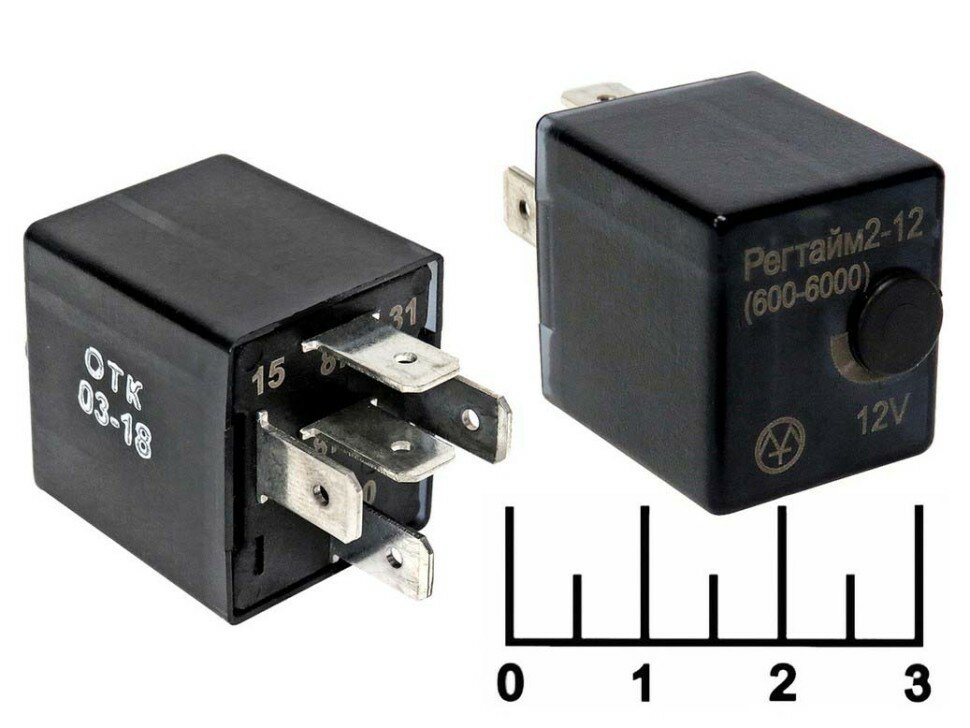 Реле времени 12V 600-6000сек Регтайм2-12-(600-6000) задержка вкл. (таймер)