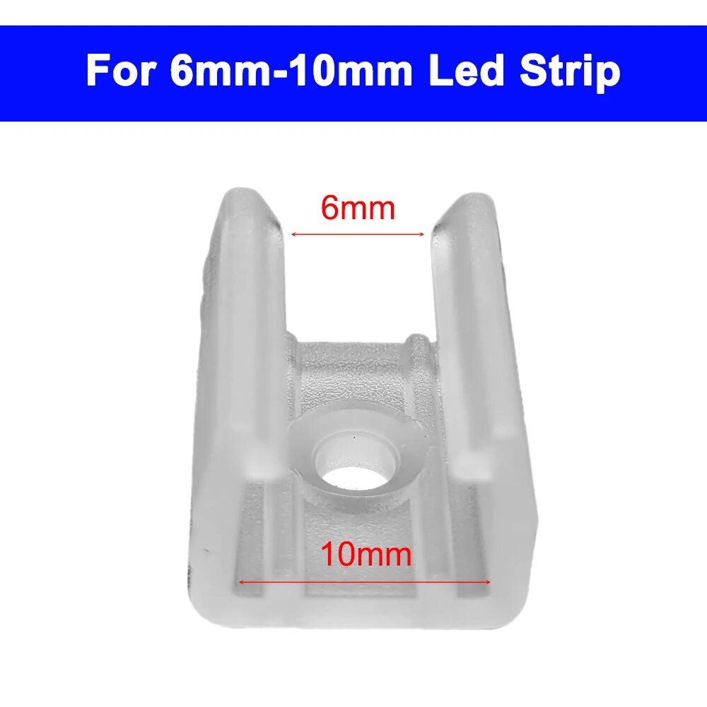 Фиксирующие зажимы для LED ленты FUNZENXIN 5-100 шт 20pcs, For 6mm-10mm Strip
