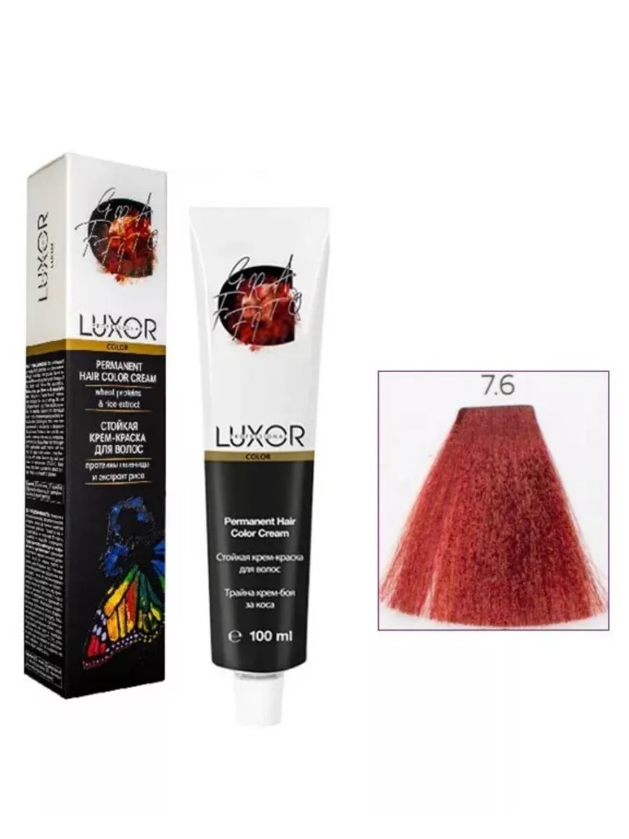 Профессиональная крем-краска для волос Luxor Professional 7.6 100 мл