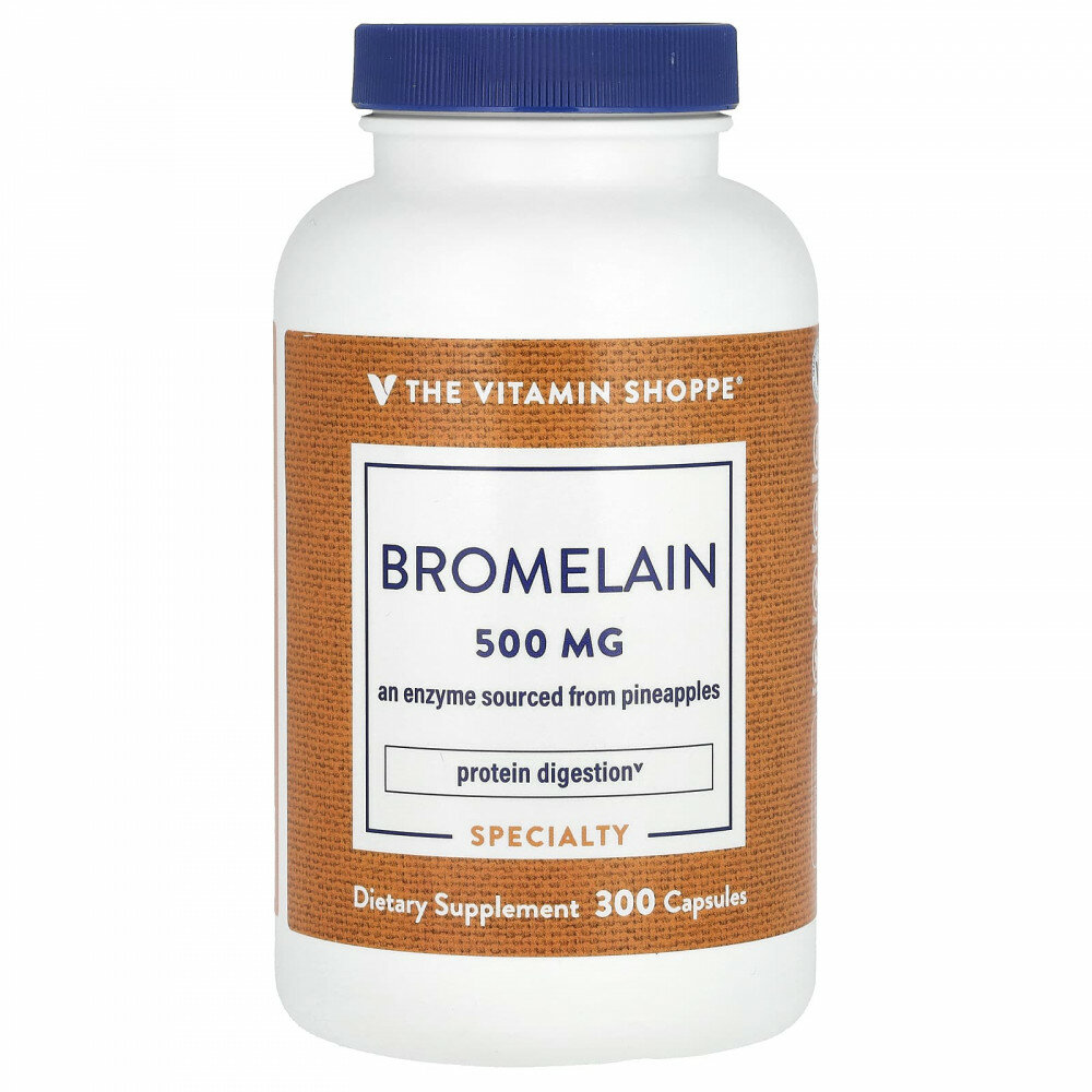 The Vitamin Shoppe, Бромелаин, 500 мг, 300 капсул