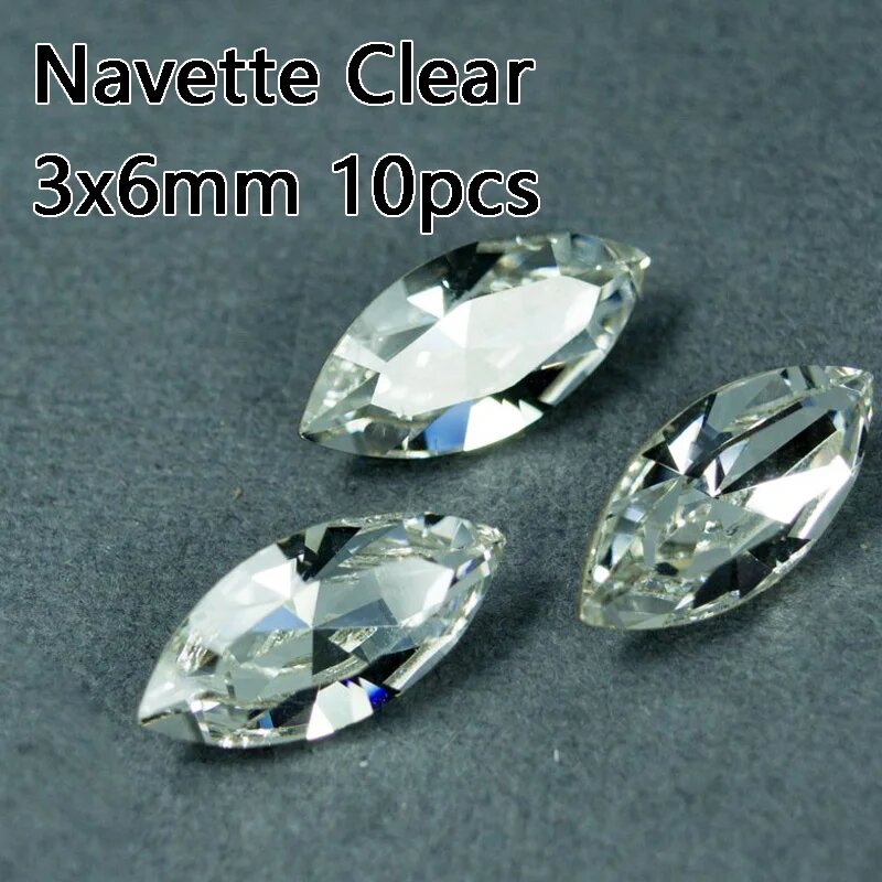 Стразы Navatte Clear 3x6mm 10шт