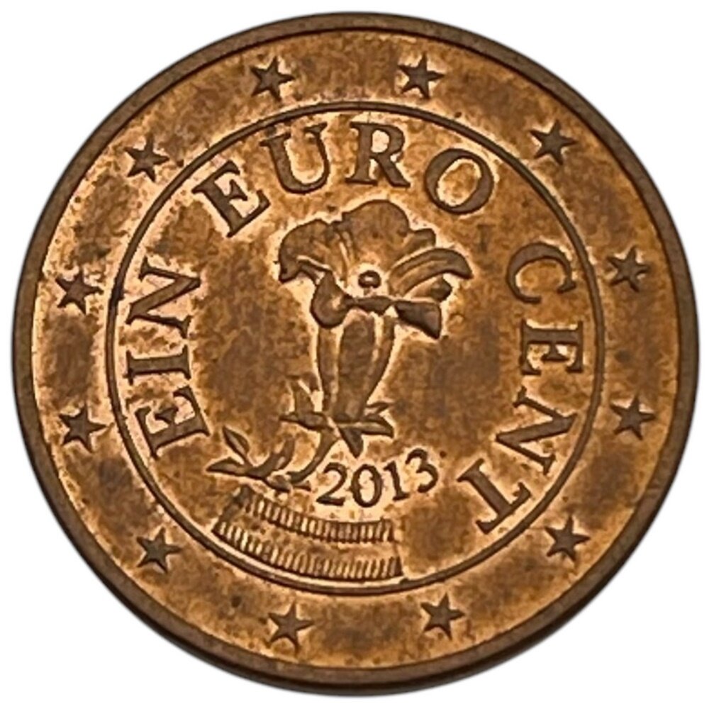 Австрия 1 евроцент 2013 г.
