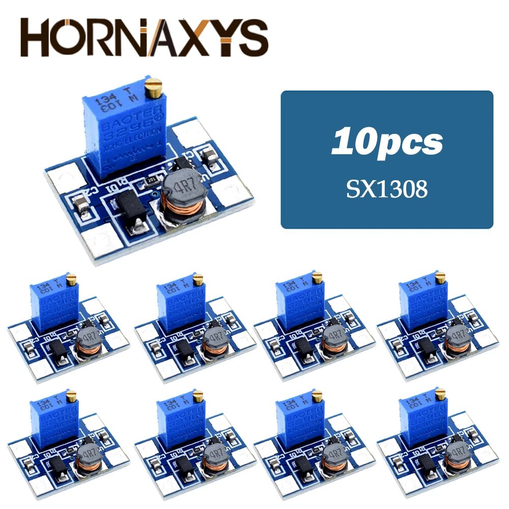 DC-DC SX1308 повышающий регулируемый модуль питания DC DC повышающий преобразователь регулировка источника питания 2-24 В до 2-28 В 2 А