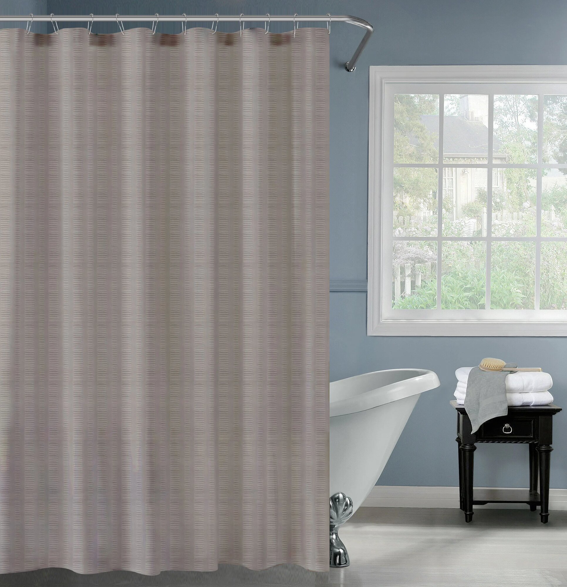 Штора для ванной Swensa Swanny SWC-80-24-LGR 200x180 см полиэстер цвет светло-серый