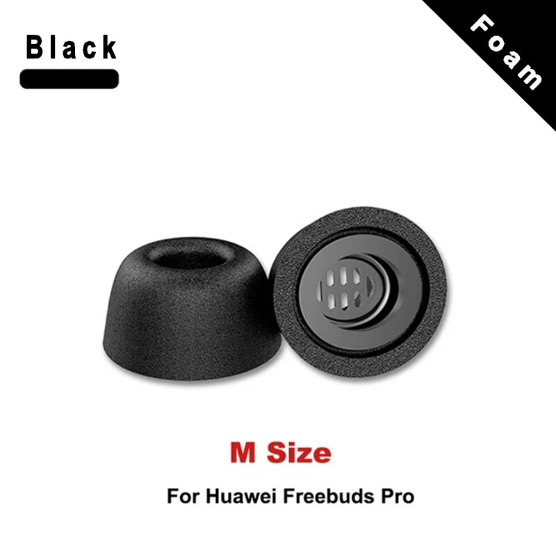 Насадки из пены для Huawei Freebuds Pro 2 Pairs(Recommend), Black M Size