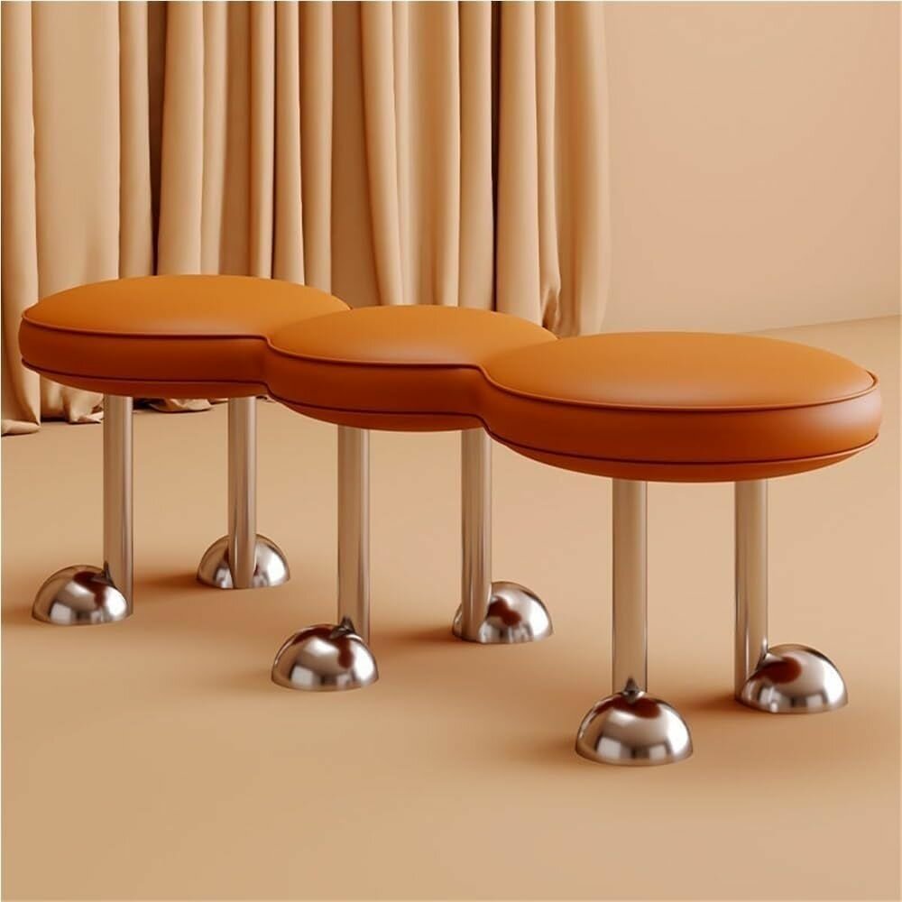 Скамья для ног, мягкая входная скамейка, табурет для пеленания обуви с металлическими ножками