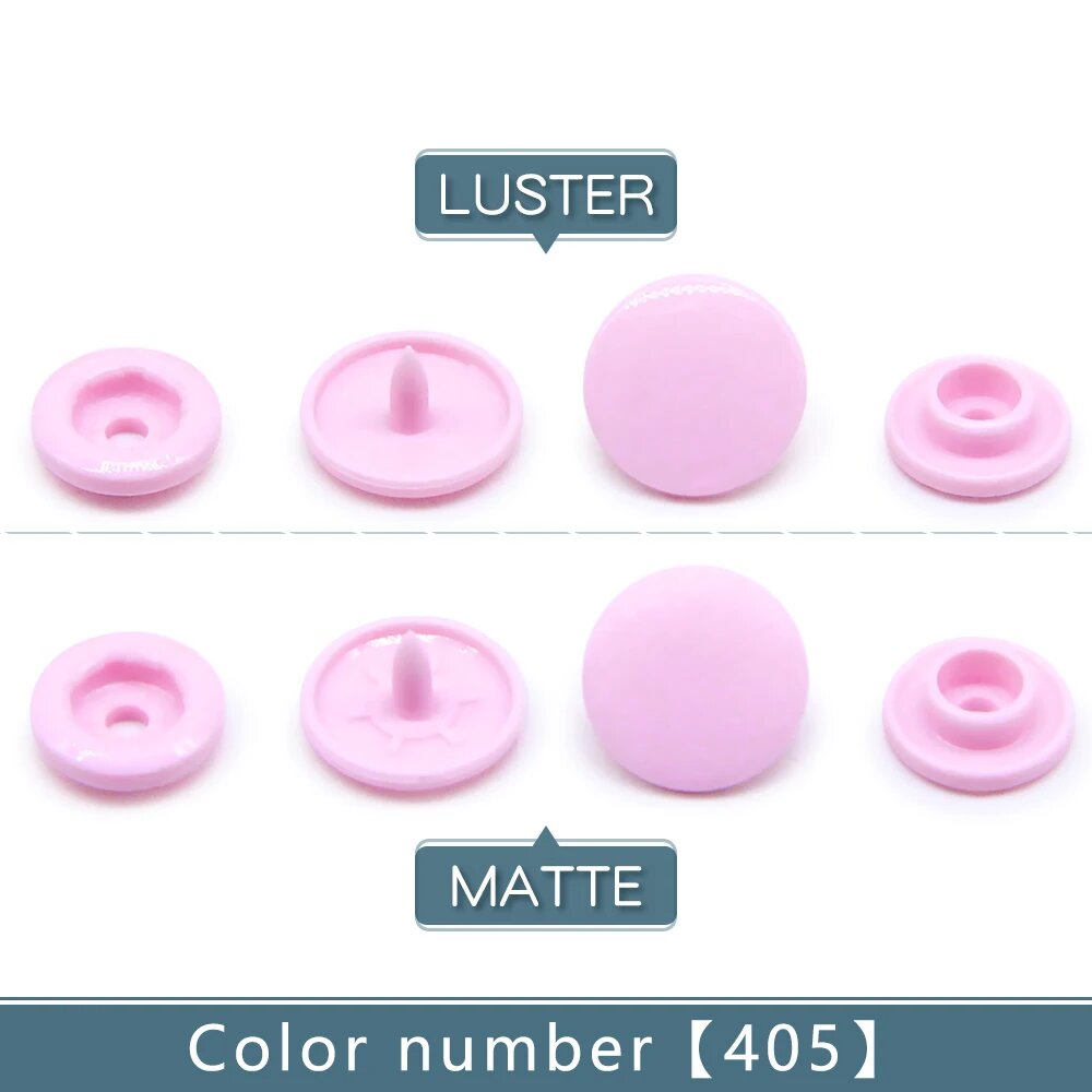 Пластиковые кнопки KAM розовые, Pink405, St.Lucas T3 T5