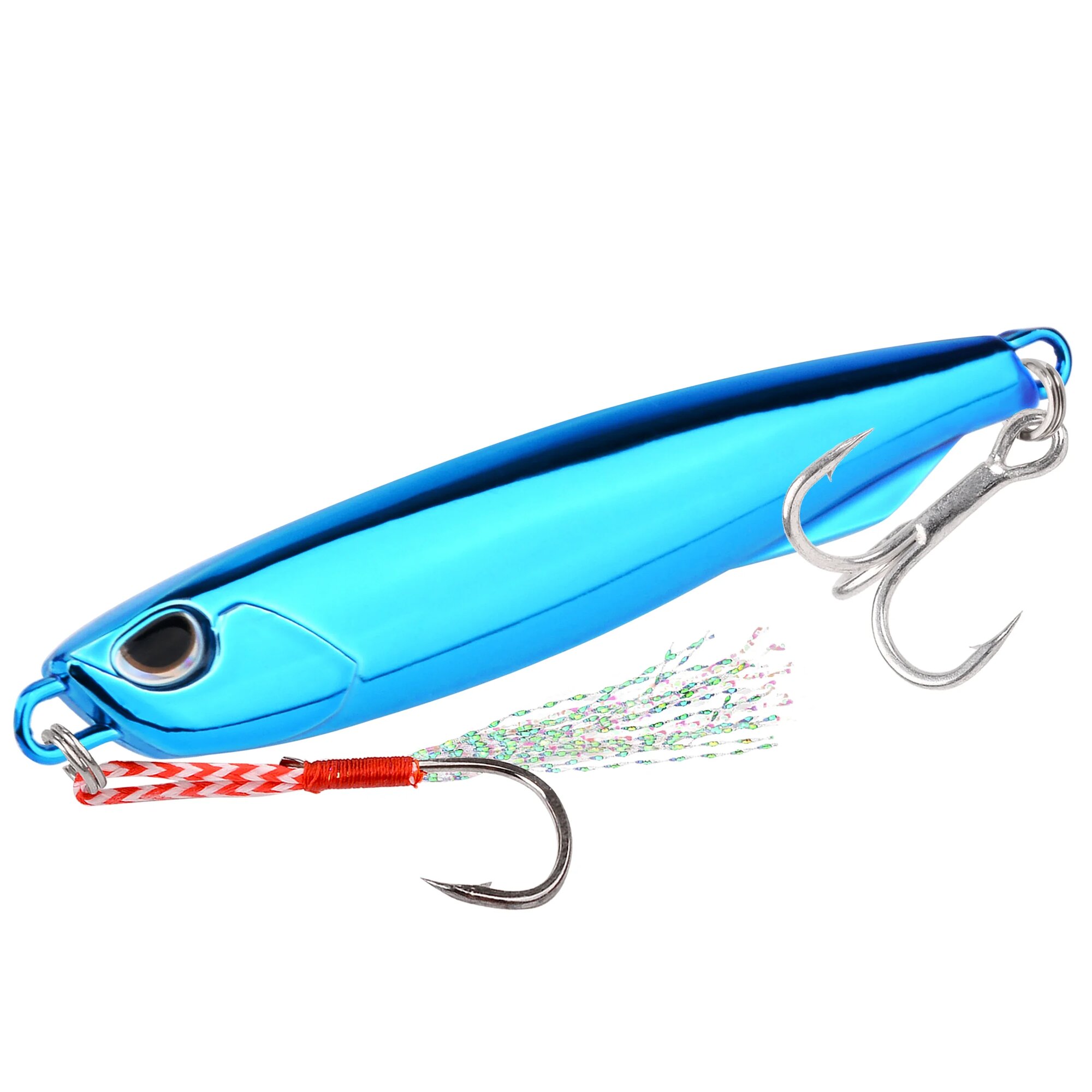 Электроплатированная блесна для морской рыбалки 15g-5.9cm, F-With 2 hooks