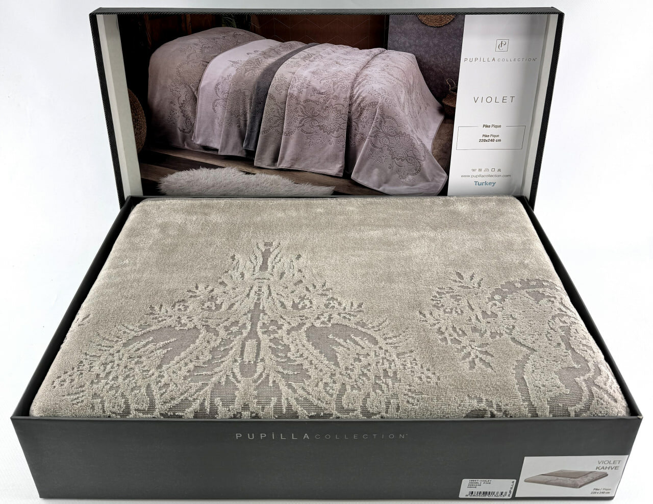Pupilla Collection Плед жаккардовый , Хлопок, 220 см х 240 см
