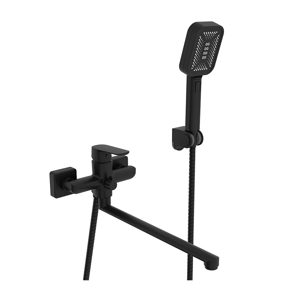 Смеситель для ванны и душа из латуни с лейкой, шлангом и держателем лейки V073542-C от бренда Vieir