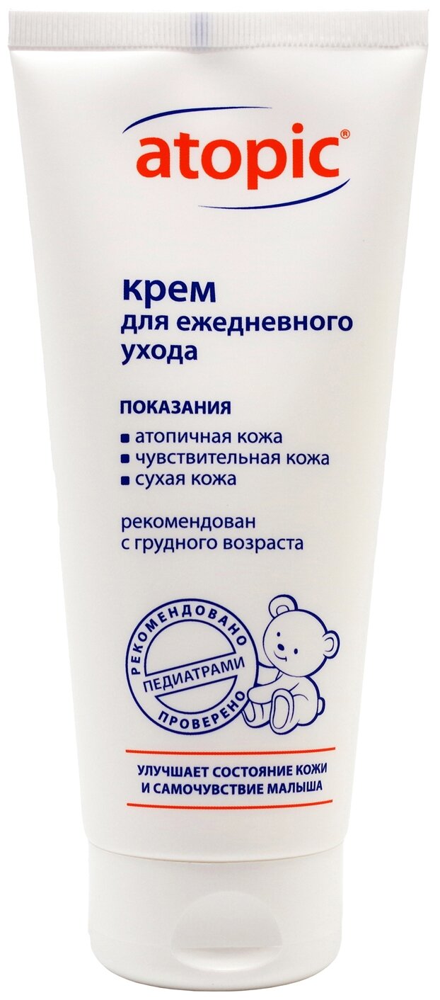 Детский крем Atopic, гипоаллергенный, без отдушек, для атопической кожи, 200мл
