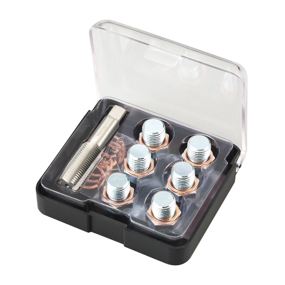 Набор для ремонта масляных пробок Мастак, М15x1.5 мм, 19 предметов в кейсе 103-47015C