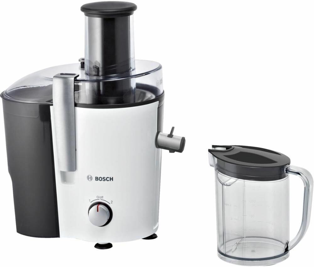 Соковыжималка Bosch VitaJuice MES25A0, 2 скорости, 700 Вт, белая/черная