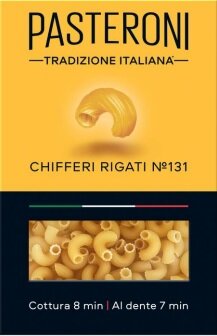 Макаронные изделия PASTERONI Chifferi Rigate №13 / Чиффери Ригате /картон/ 400г