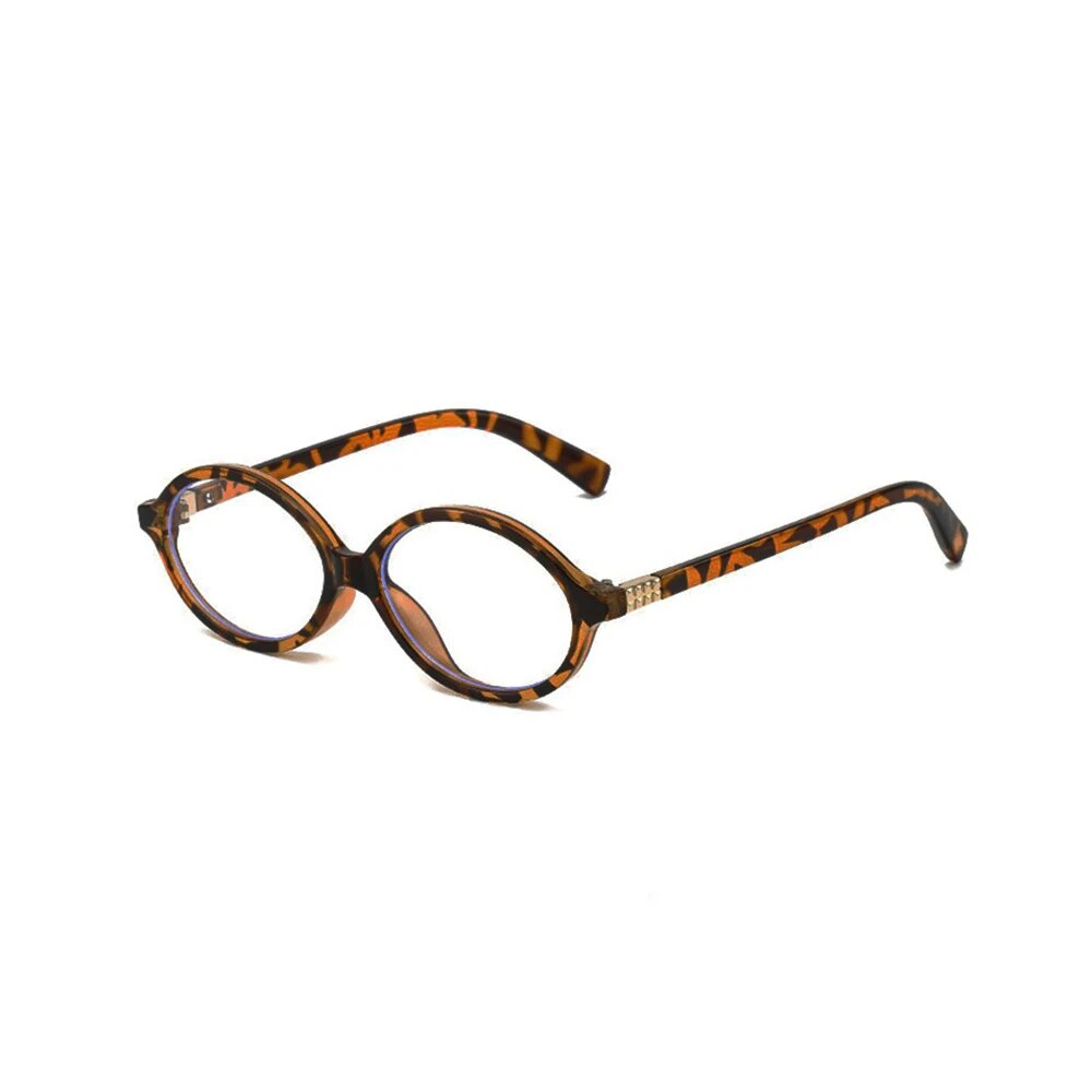 Женские очки Y2K овальная оправа Style01-Leopard