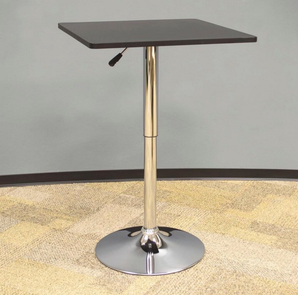 HESBY Стол барный квадратный Serene Synchrony с регулировкой по высоте, 60х60х93см, черный