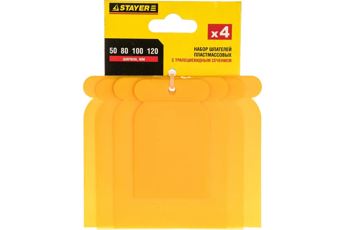 STAYER Япончик Набор поверхностных шпателей 4 шт 50 80 100 120 мм 1010-H4 для штукатурки