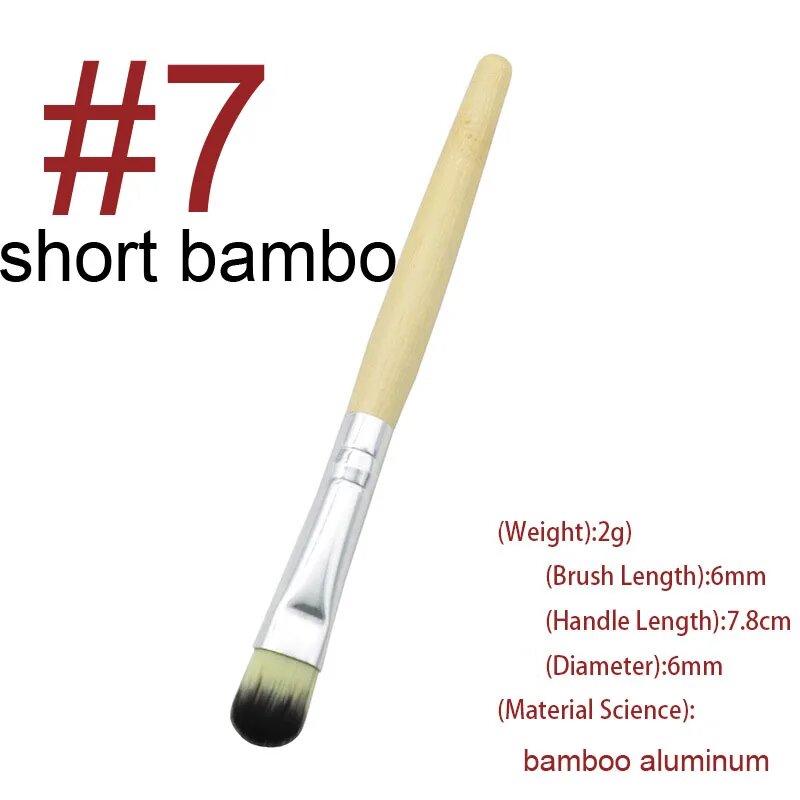 Щетка для макияжа #7 short bambo, 6 мм, 7.8 см, 2г