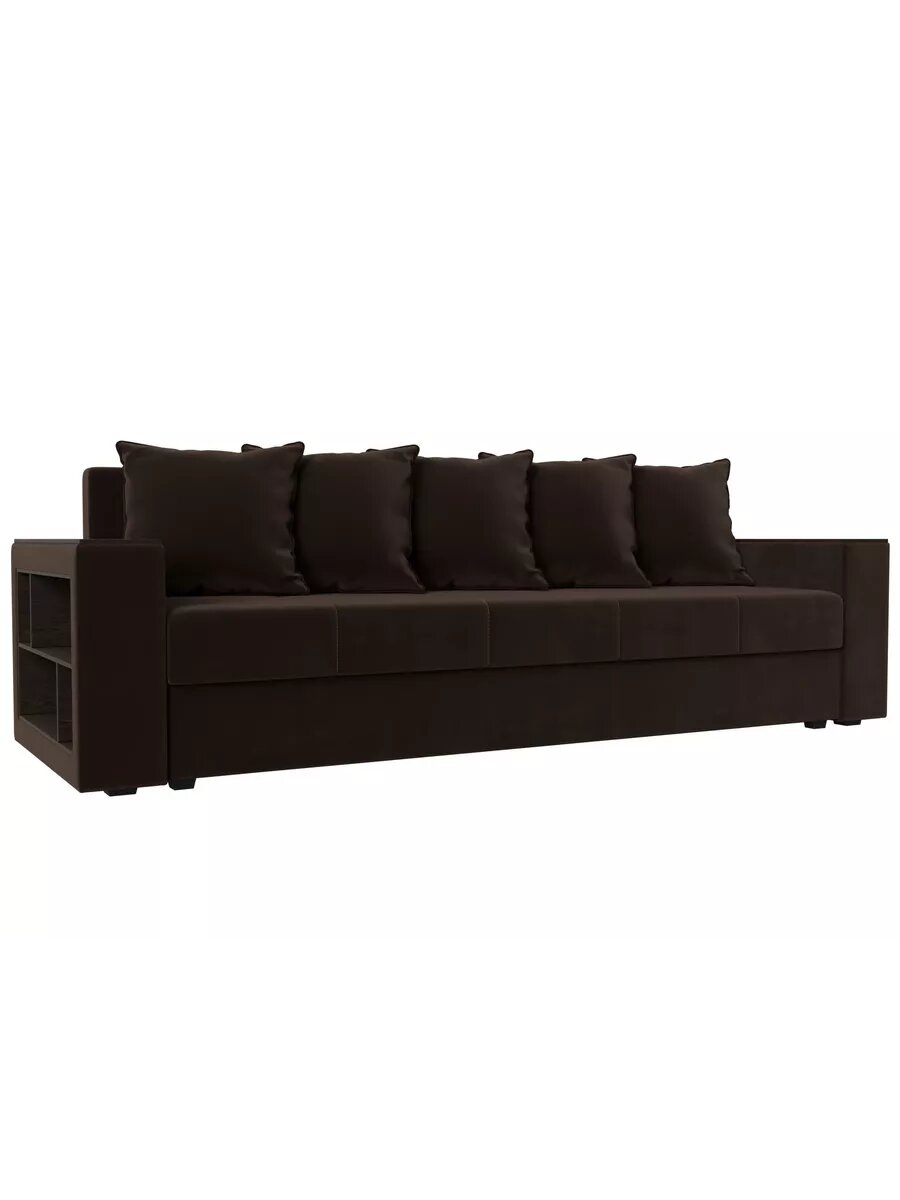 Диван прямой Дубай Лайт полки слева