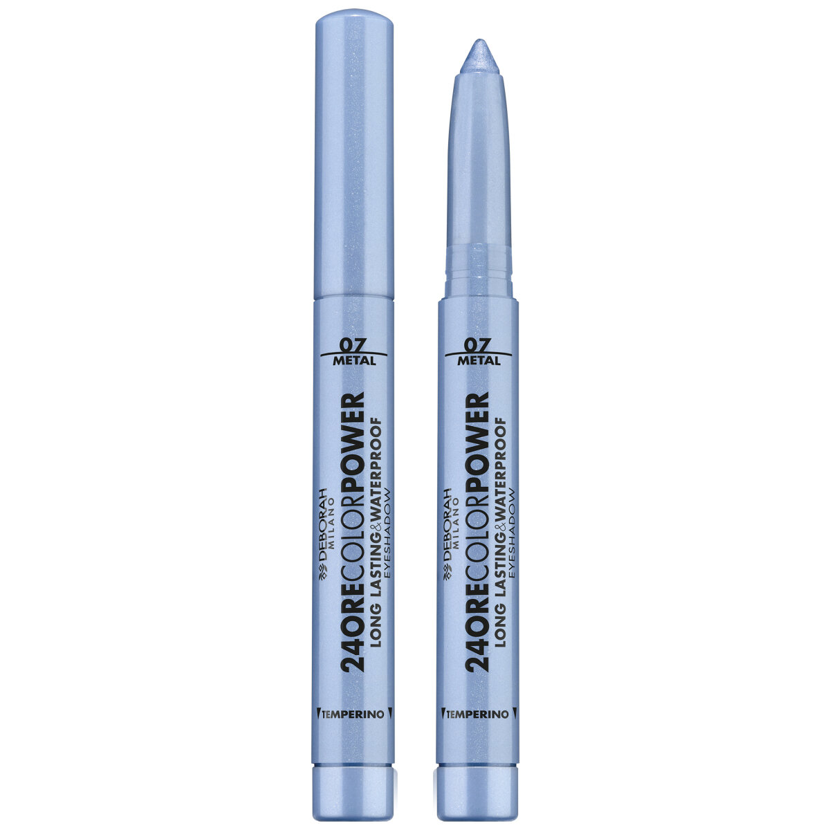Тени карандаш стойкие, Deborah Milano, 24Ore Color Power Eyeshadow, тон 07 светло-голубой, 1.4 г