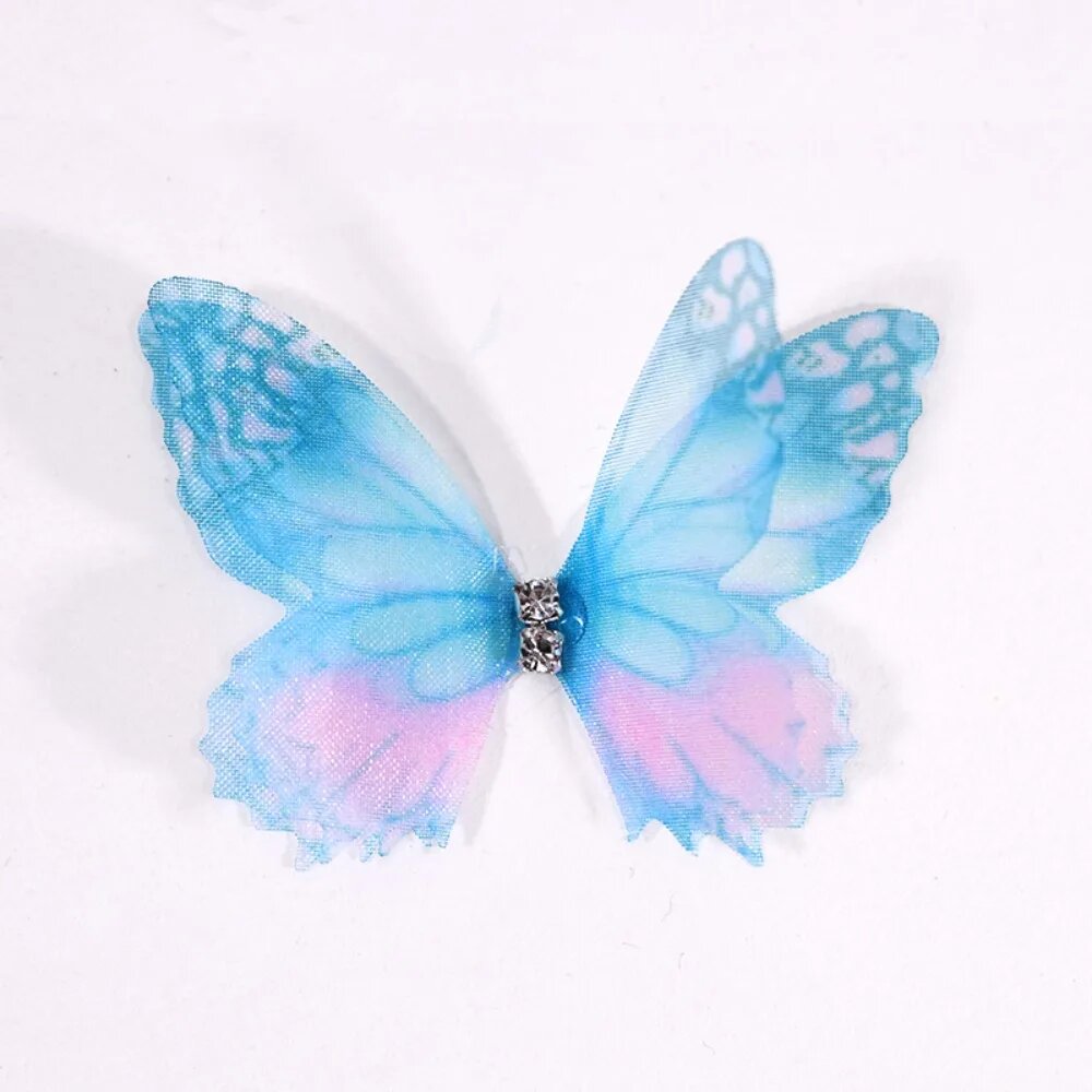 Аппликации бабочки из органзы 50 шт. 02