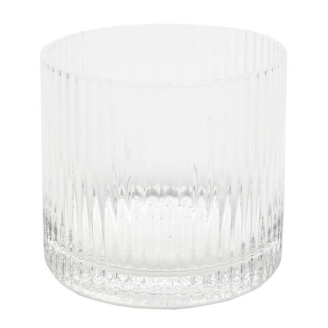 Стакан TODELIA 300 мл, широкий, низкий, мелкие грани, стекло