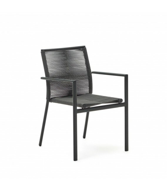 Culip Садовый стул из алюминия и шнура в сером цвете