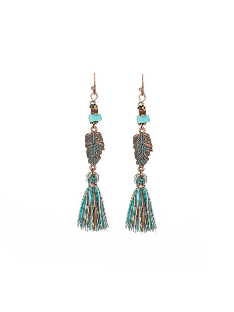 Серьги, эмаль, бирюза синтетическая