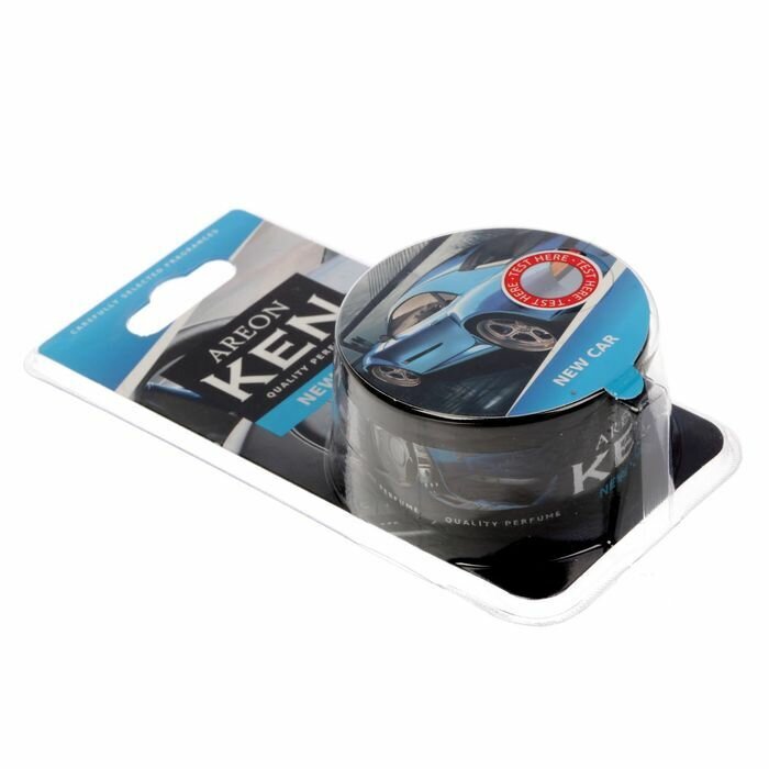 AREON Ароматизатор для автомобиля Ken Blister New Car AKB11 30 мл 35 г "новый автомобиль" голубой
