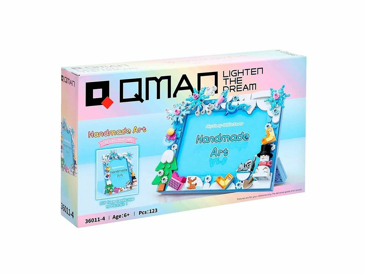 Конструктор Qman Фоторамка Снежная зима 123 дет 6+ 36011-4