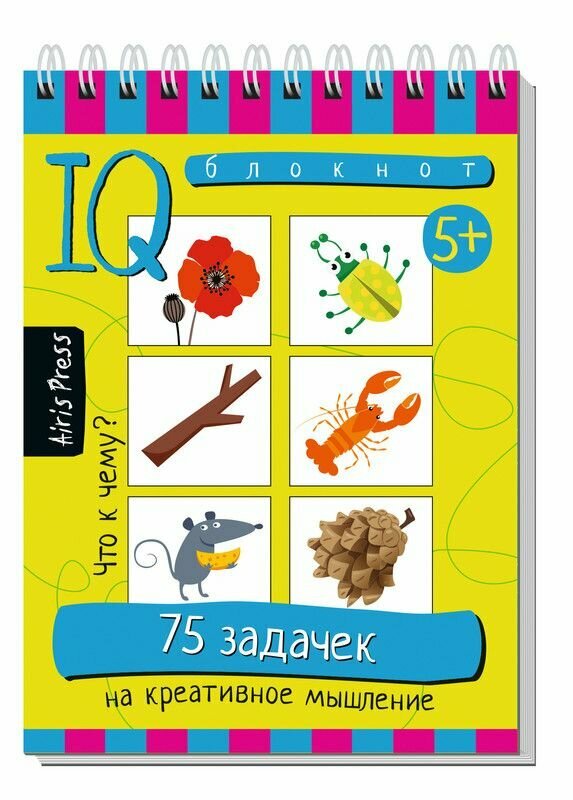 IQ Умный блокнот 75 задачек на креативное мышление Фролова ТЮ 30013 5+