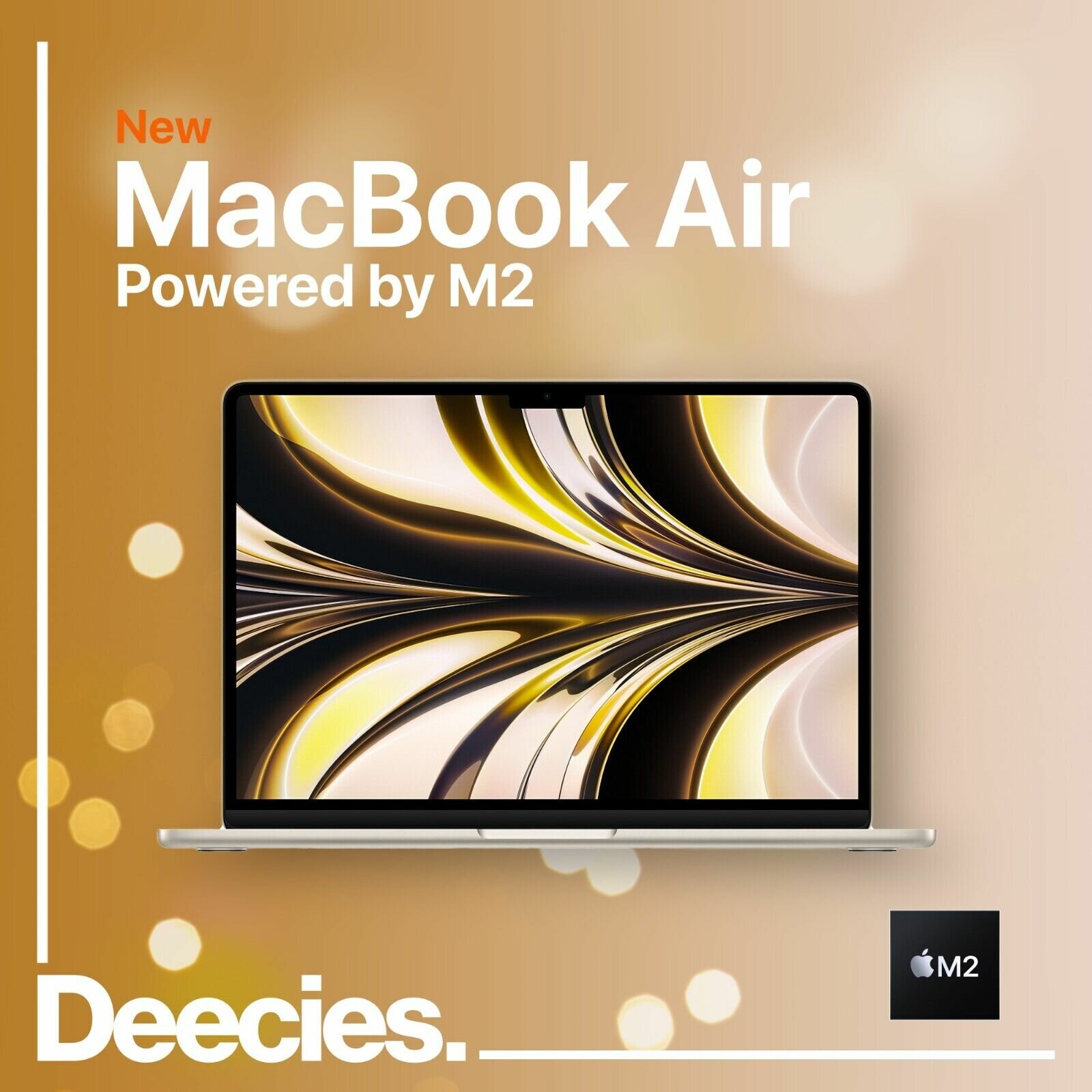 Ноутбук MacBook Air 13 M2, RAM 16 ГБ, SSD 256 ГБ, graphics 8-core, MC7W4 starlight, сияющая звезда, русская раскладка, (с переходником)