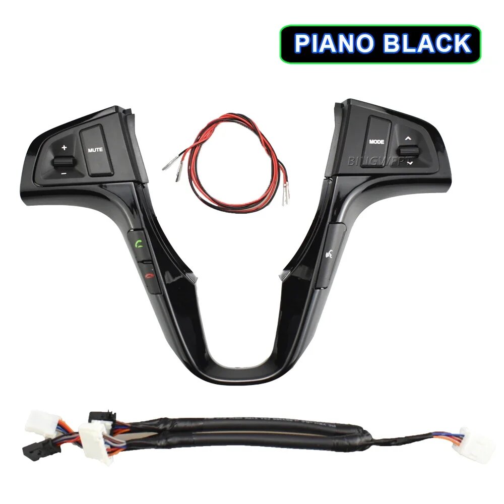 Для Hyundai VERNA SOLARIS 2010 2011 2012 2013 2014 2015, кнопки, многофункциональные кнопки управления аудио на руле piano black