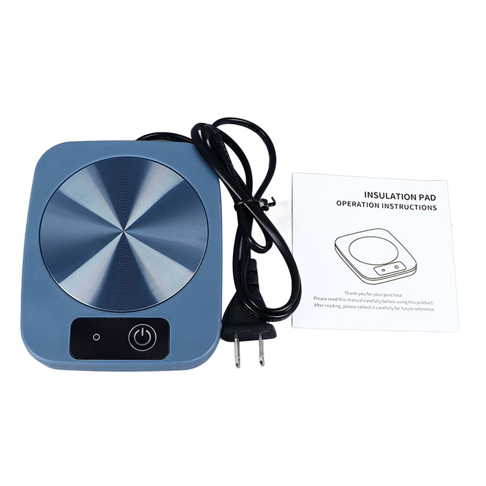 Электрическая грелка для кружек, умная грелка для чашек, 55 ℃, термостат с постоянной температурой, подставка для кофе, чая, вилка стандарта США, 110 В, синяя