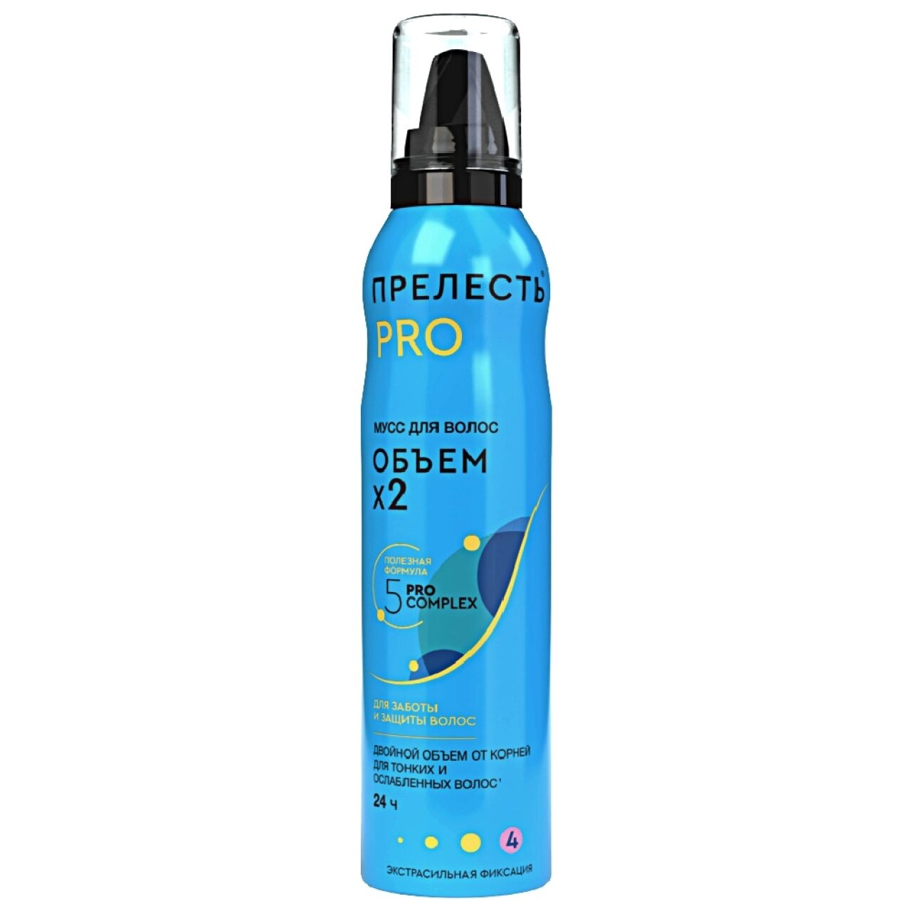Прелесть Professional Мусс для волос Объем 160 мл легкая фиксация и природный блеск
