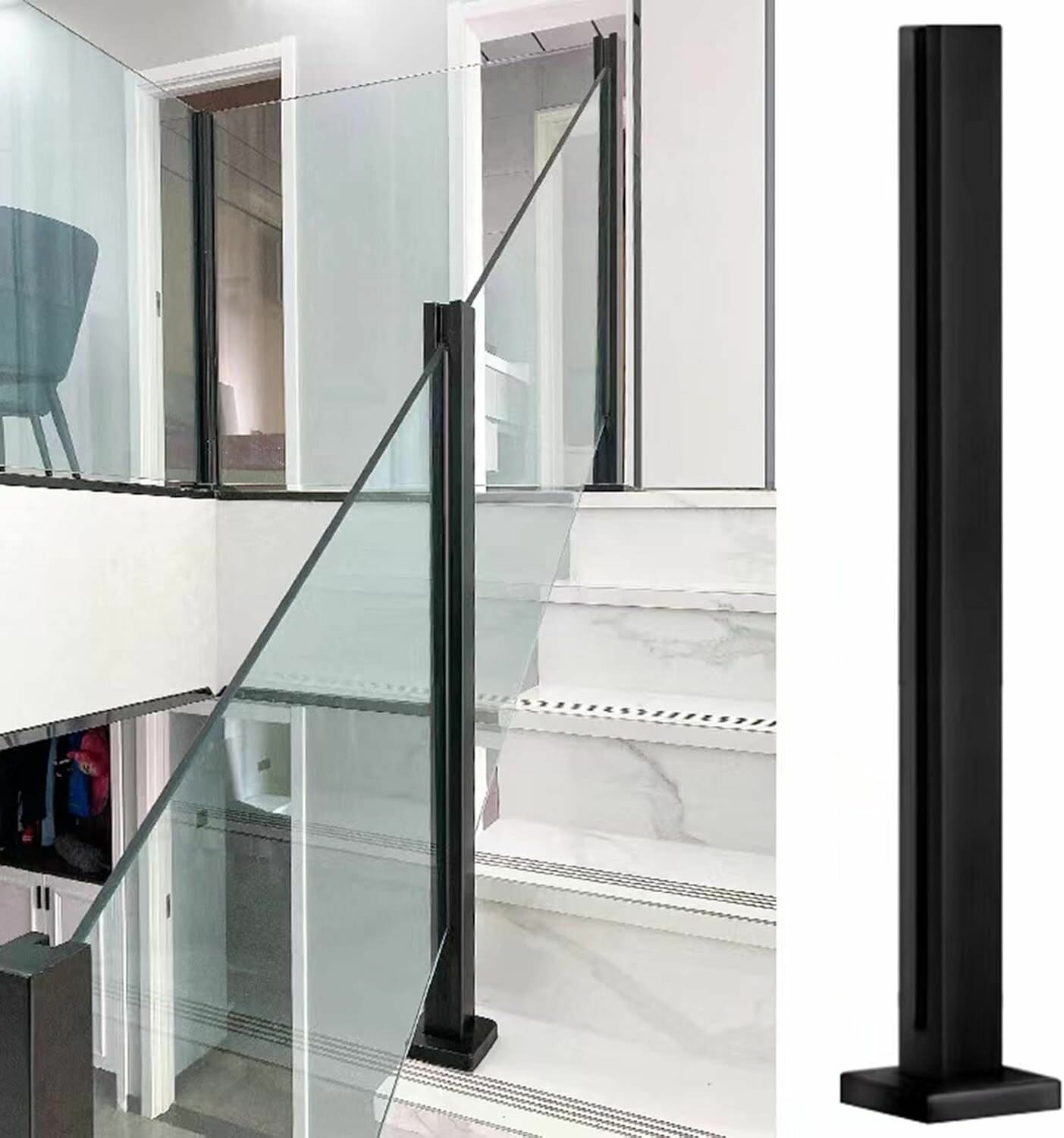 Стойка Стеклянного Ограждения Для Стекла Толщиной 3/8" Или 1/2"