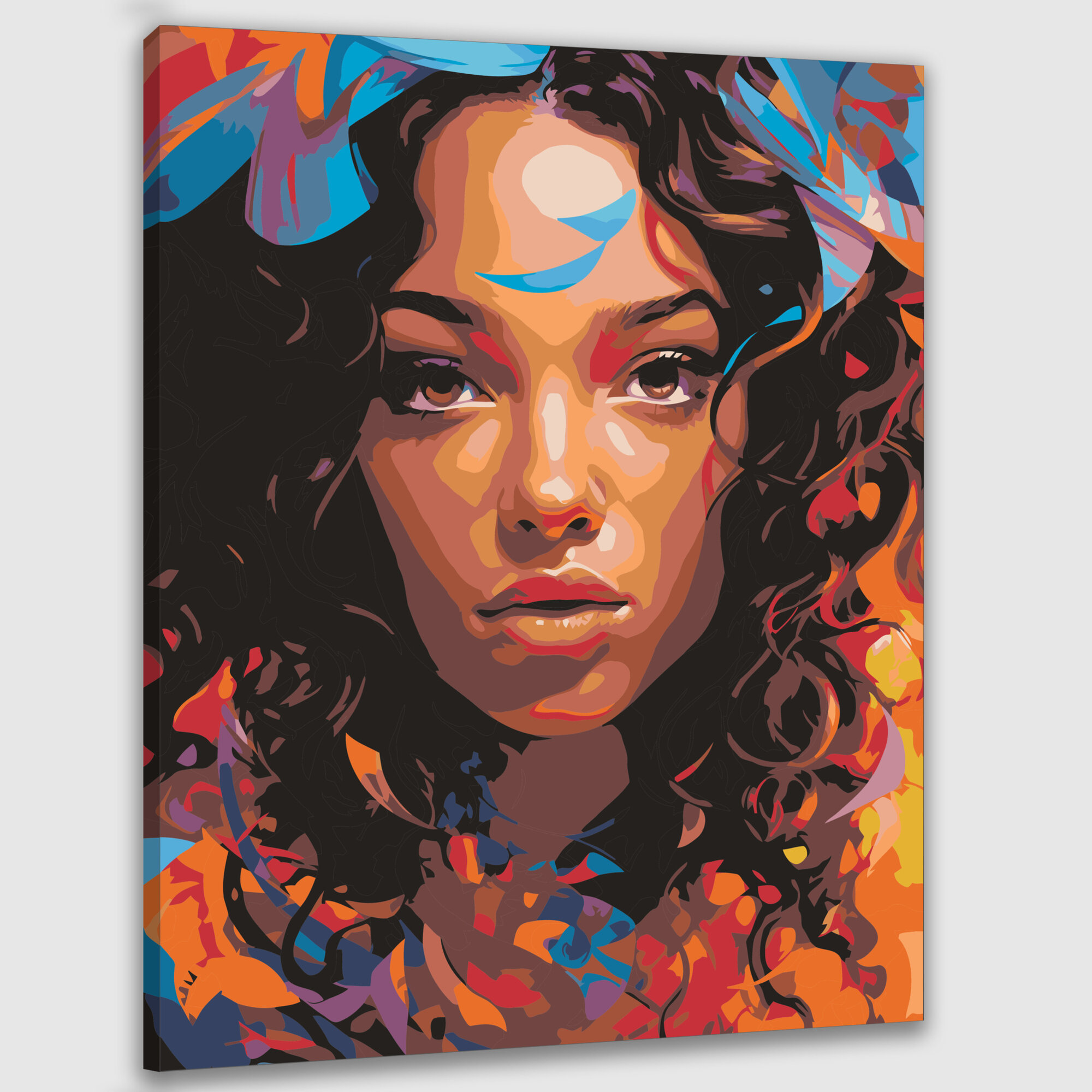 Картина по номерам 40x50 см, акриловая картина, девушка, искреннее сердце, яркая индивидуальность, сияющие глаза