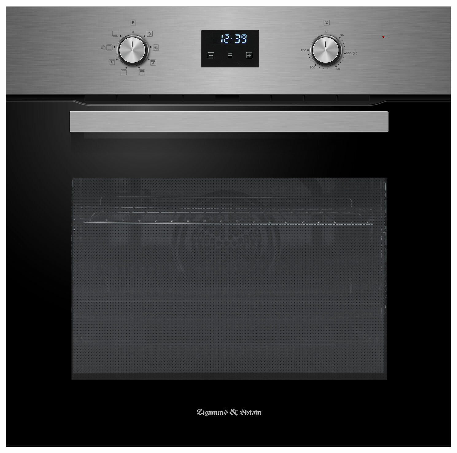 Электрический духовой шкаф Zigmund & Shtain E 177 S 59 см, 70 л гриль конвекция, серебристый