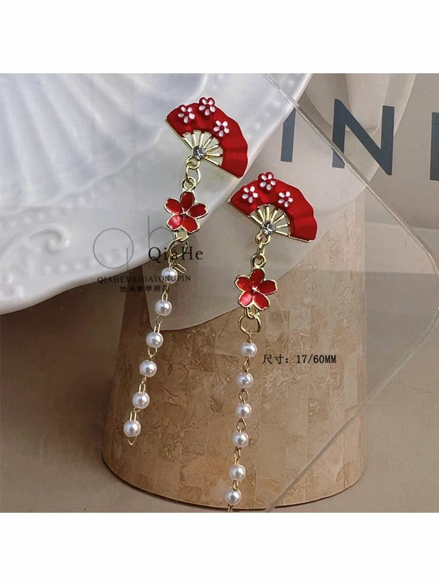 Серьги, искусственный камень