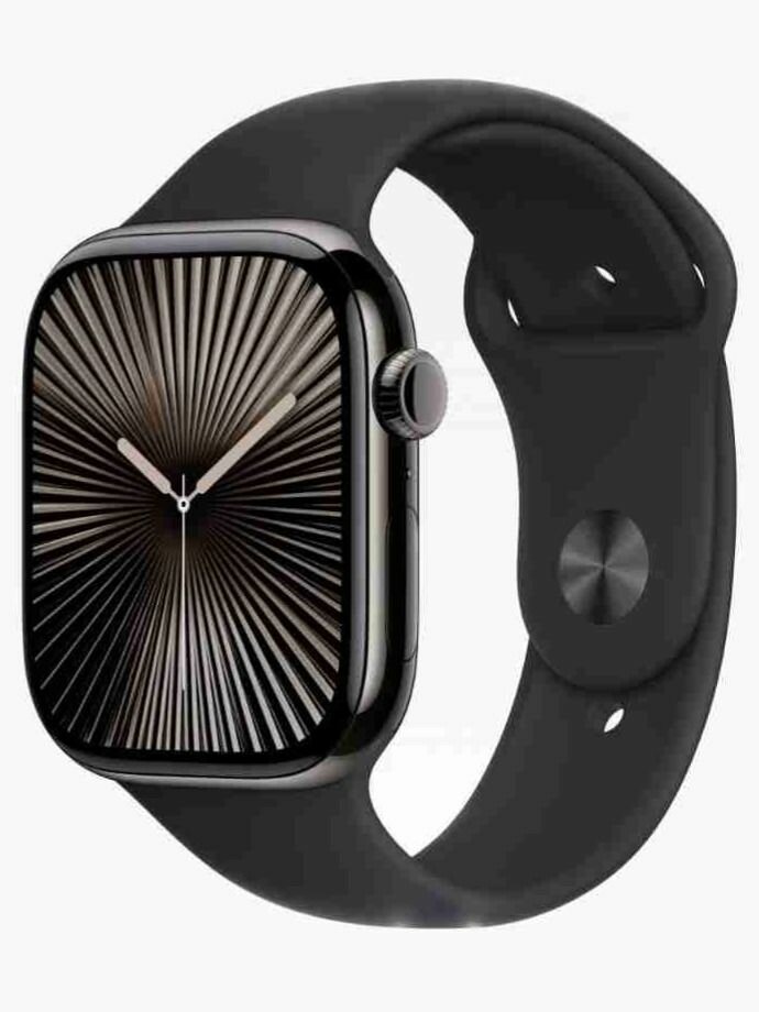 Умные часы Apple Watch Series 10 42 мм GPS + Cellular Slate Titanium Black Sport Band, размер ремешка M/L