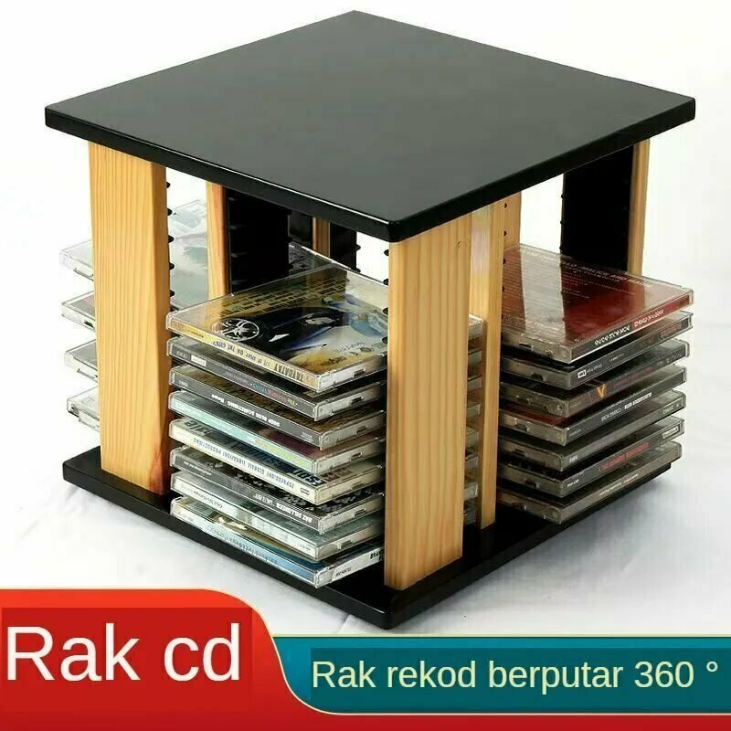 Стойка для дисков, с защитной подложкой, чёрная/коричневая, 27x27.5x27 см