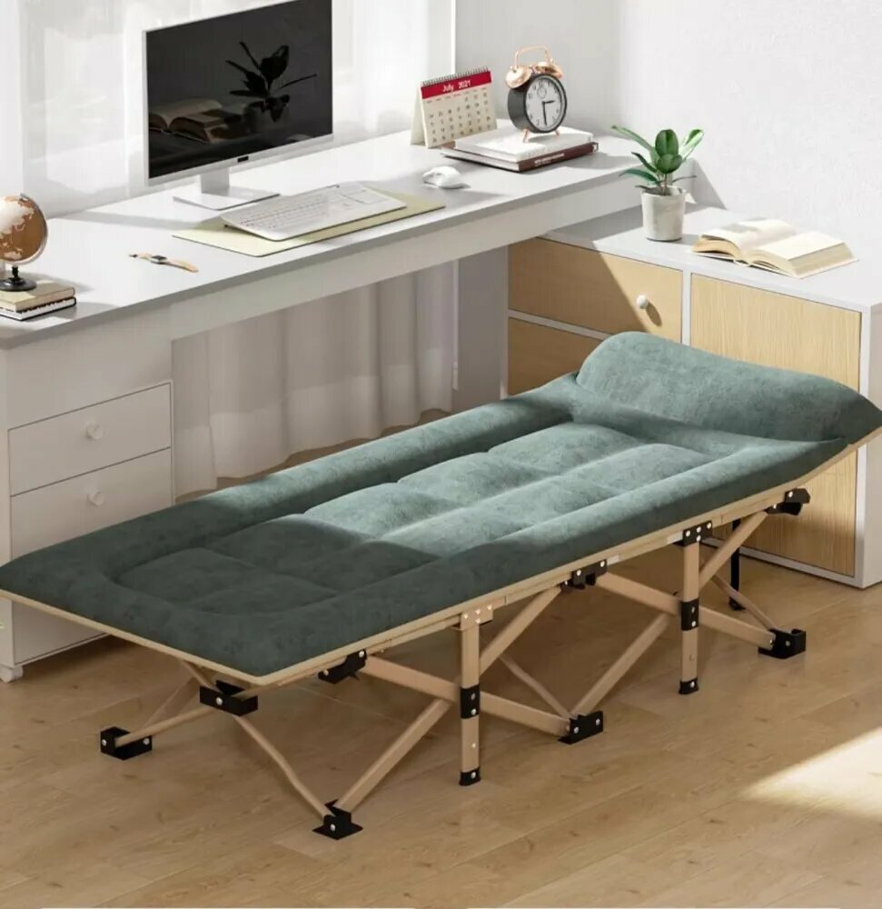 Раскладушка кровать мягкая складная трость